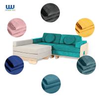 China 3 Piece Kids Sectional Sofa Modular Play Couch High Density Foam for sale