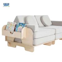 China Sectional Play Couch Sofa BookStore Wooden Fit 12 Large Books for sale