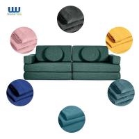China 10 Piece Modular Play Couch With Microsuede Fabric And YKK Zipper for sale