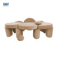 China Kid'S modular foam play couch Furniture Circle Sofa With Micro Suede Fabric for sale