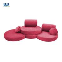 China Kid'S modular foam play couch Furniture Circle Sofa With Micro Suede Fabric for sale