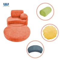 China Kid'S modular foam play couch Furniture Circle Sofa With Micro Suede Fabric for sale
