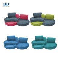 China Kid'S modular foam play couch Furniture Circle Sofa With Micro Suede Fabric for sale
