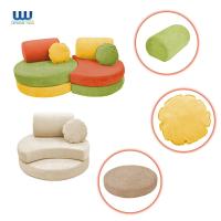 China Kid'S modular foam play couch Furniture Circle Sofa With Micro Suede Fabric for sale