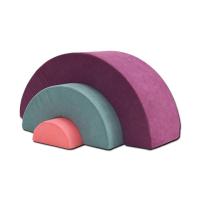 China Rainbow Foam Play Couch Foam Climbing Blocks Soft Play Equipment Playset for sale