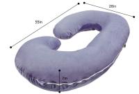 China C Shaped 135*70cm Maternity Pregnancy Pillow 100% Polyester Filling for sale
