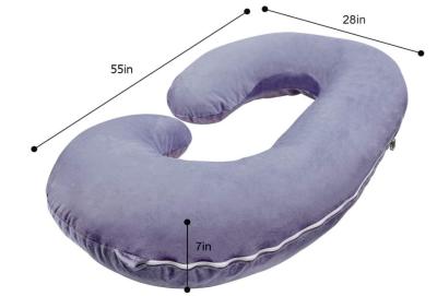 China C Shaped 135*70cm Maternity Pregnancy Pillow 100% Polyester Filling for sale