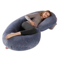 China C Shaped 135*70cm Maternity Pregnancy Pillow 100% Polyester Filling for sale