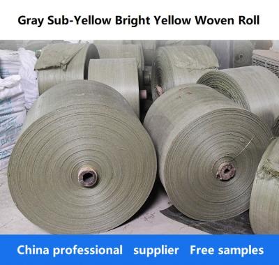 China Gray Sub Bright Yellow Woven Roll 100% Virgin PP Tubular 1200D for sale