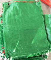 China Green PP Mesh Netting Bags For Corn Plastic Drawstring Packing Cabbage for sale