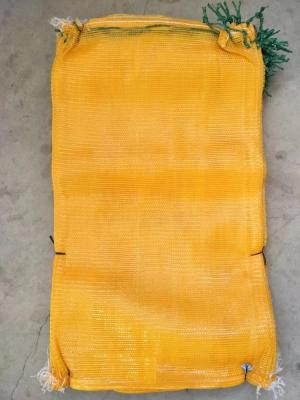 China PP PE Raschel Net Mesh Onion Bag Packaging Potato 50 Lb With Drawstring for sale