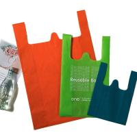 China Die Cut Grocery Eco-Friendly Shopping T-Shirt Bag Non Woven Shopping Bag for sale