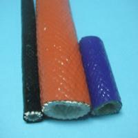 China Easy to install Silicone Rubber Fiberglass Sleeving , Silicone Coated Sleeving for sale