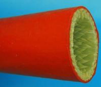 China Big size Silicone Coated Fiberglass Sleeving , heat resistant sleeves for sale