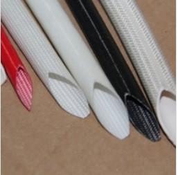 China Silicone Rubber Cable Sleeve Coated Fiberglass Insulating Tubefor Electrical for sale