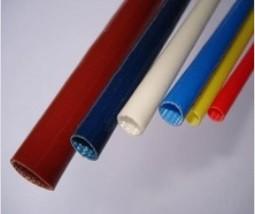 China Braided Silicone Rubber Fiberglass Sleeving , High Temp Fiberglass Sleeving for sale