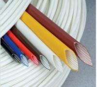 China Extruded Silicone rubber fiberglass sleeving for sale