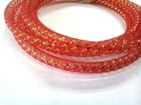 China PET Mylar Braided Wire Mesh Sleeve for Lights And Gifts Decoration for sale
