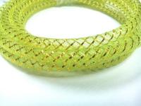 China Green Braided Nylon Mesh Sleeve For Cable Protection , Expandable Mesh Tube for sale