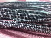 China Fire Retardant Expandable Mesh Tube , Velcro Braided Expandable Sleeving Anti-aging Black for sale