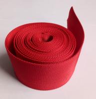 China Red Polyester Hollow Webbing Textile Webbing For Heavy Industry Machinery for sale