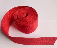 China 100% Polyester Textile Webbing For Hydraulic Pipes , Red Hollow Webbing for sale