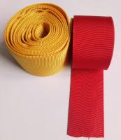 China Polyester Nylon Webbing , Red Yellow Woven Webbing For Protective Rubber Hose for sale