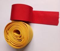 China Polyester Nylon Webbing , Red Yellow Woven Webbing For Protective Rubber Hose for sale