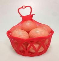 China Plastic Egg Packaging Mesh Sleeve Plastic Tube Netting Red Color Large Load Capacity for sale