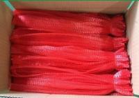 China Plastic Egg Packaging Mesh Sleeve Plastic Tube Netting Red Color Large Load Capacity for sale