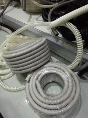 China Grey Flexible PVC Reinforced Tube , PVC Reinforced  Tubing For Telcom Cable for sale