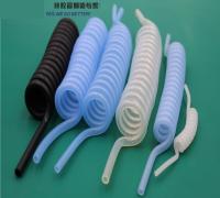 China Non - Toxic Spiral Silicone Rubber Heat Shrink Tubing 4.8mm ID Transparent for sale