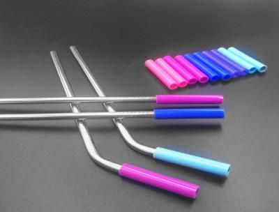 China Stainless Steel Flexible Silicone Tubing Tasteless Food Grade Silicone Straw Color for sale