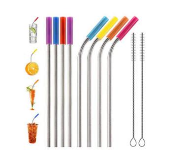 China Food Grade Flexible Silicone Tubing Straw Sleeve Tip Round Shape FDA SGS Certificated for sale