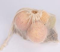 China Supermarket Shopping Cotton Net Protective Mesh Sleeving Drawstring Beam Mouth Bag for sale