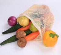 China Customized Mesh Netting Bags Food Grade Cotton Mesh Cream White Color Long Lifespan for sale
