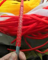 China Red PE Protective Mesh Netting , Net Plastic Mesh Sleeving For Metal Hardware for sale