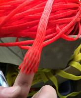 China Red PE Protective Mesh Netting , Net Plastic Mesh Sleeving For Metal Hardware for sale
