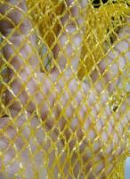 China PE Mesh Net Drawstring Bag Tubular Knitted Form Durable For Vegetable Packing for sale