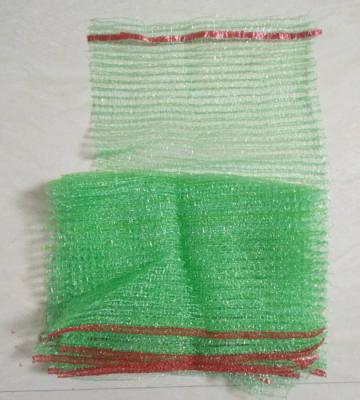 China Tubular Knitted Mesh Netting Bags , Polyester Drawstring Bag Long Lifespan for sale
