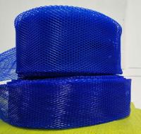 China 130MM Width PE Protective Mesh Sleeving , Blue PE Netting For Metal Protection for sale