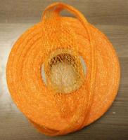 China Yellow Knitted Tubular Mesh Vegetable Storage Bags Environment Friendly Finish for sale