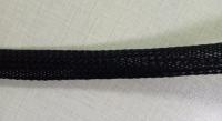 China Black Mesh Tube Net Plastic Sleeve For Flexible Wire Cable ,  Black Flame Retardant Braided Sleeves for sale