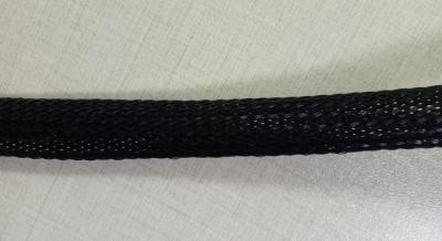 China Black Mesh Tube Net Plastic Sleeve For Flexible Wire Cable ,  Black Flame Retardant Braided Sleeves for sale