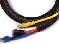 China PET Polyester Split Braided Self Wrap Cable Sleeving for sale
