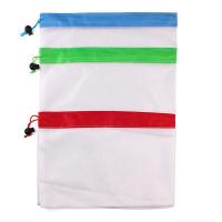 China Fruit Vegetable Toys Washable Pouch Black Rope Reusable Produce Shopping Mesh Storage Bags for sale