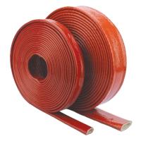China Flame Heat Shield Fire Proof Fiberglass Sleeving For Hydraulic Pipe Protection for sale