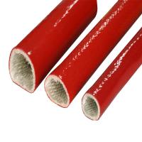 China Fire Resistance /Fireproof/heat Resistant Sleeve Fiberglass Silicone Rubber Coated Fire Sleeve for sale