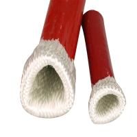 China Fire Resistance /Fireproof/heat Resistant Sleeve Fiberglass Silicone Rubber Coated Fire Sleeve for sale