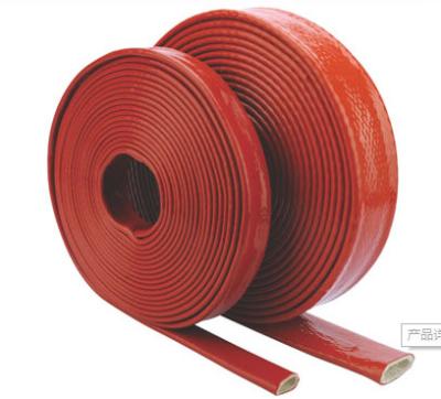 China Silicone Coated Fiberglass Sleeving Conduit , High Temperature Flame Retardant Sleeving for sale